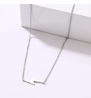 Dainty Lightning Bolt Necklace with an 18" chain. – Harper & Jewels