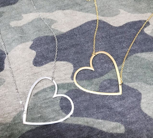 Sideways Open Heart Necklace – Harper & Jewels