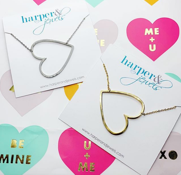 Sideways Open Heart Necklace – Harper & Jewels