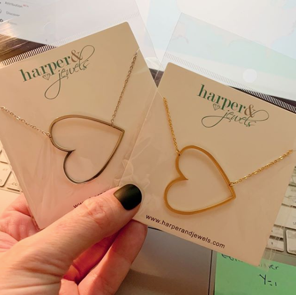 Sideways Open Heart Necklace – Harper & Jewels